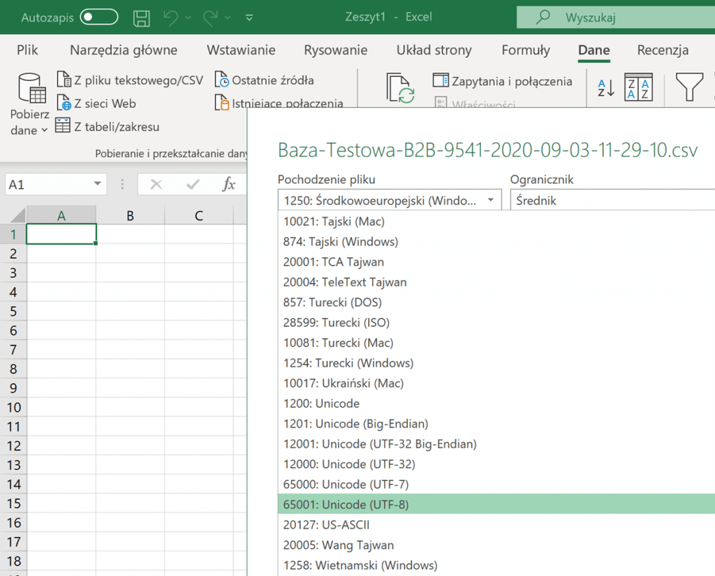 Jak rozpakować plik CSV | Pomoc DMSales